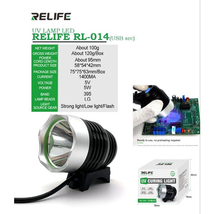 Jual UV LAMP LED ORIGINAL RELIFE RL-014(USB src) | Shopee Indonesia