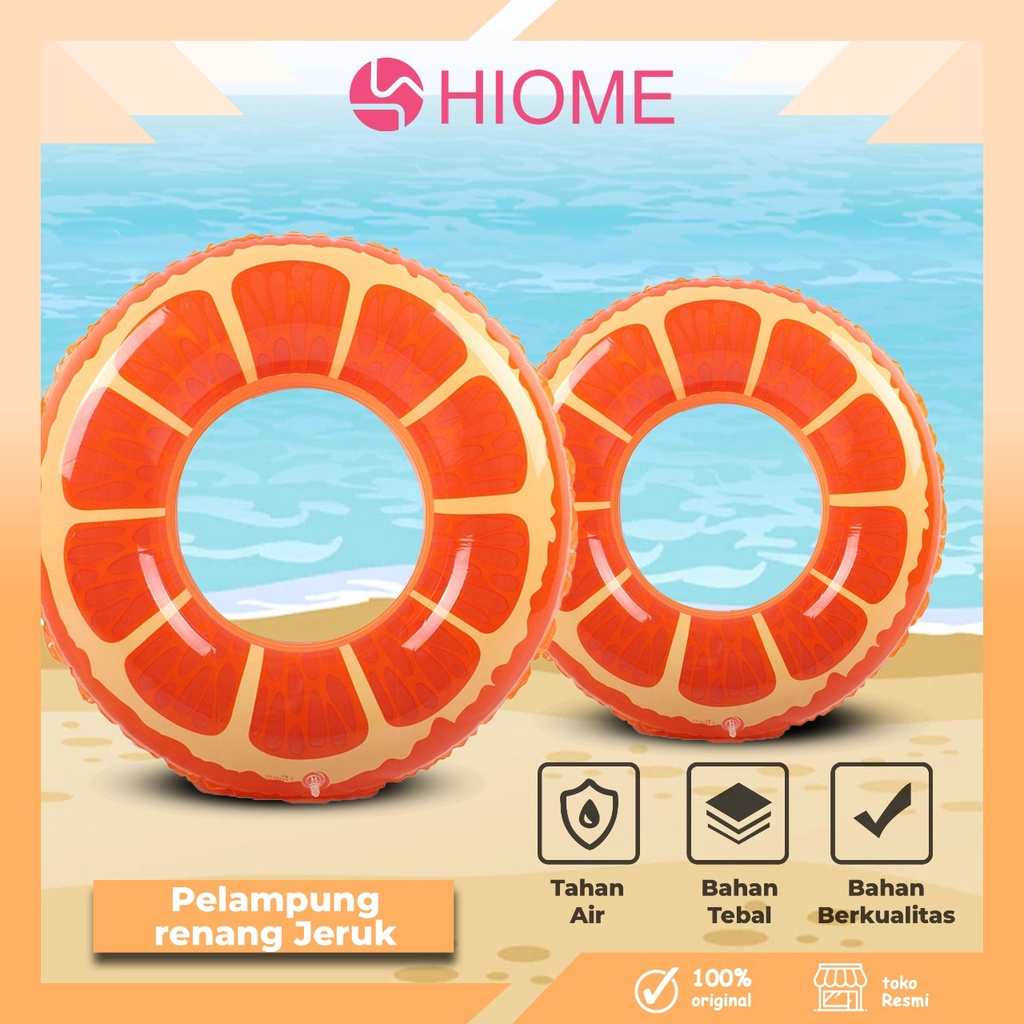 Jual Hiome Ban Renang Motif Jeruk Anak-Anak Remaja / Pelampung Berenang ...
