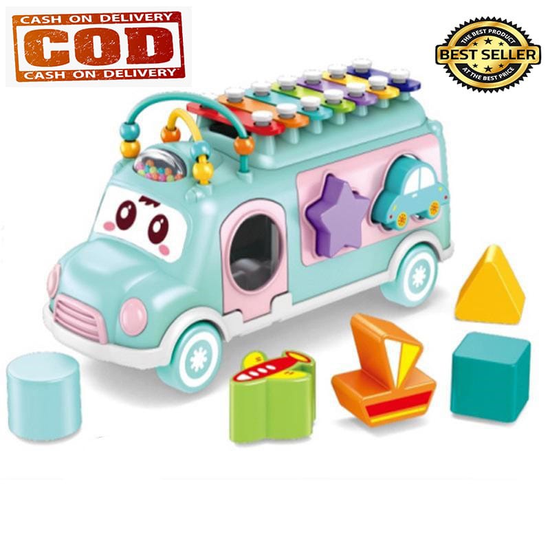 Jual PROMO COD MAINAN EDUKASI ANAK HAPPY BUS XYLOPHONE PUZZLE MUSIK YE ...