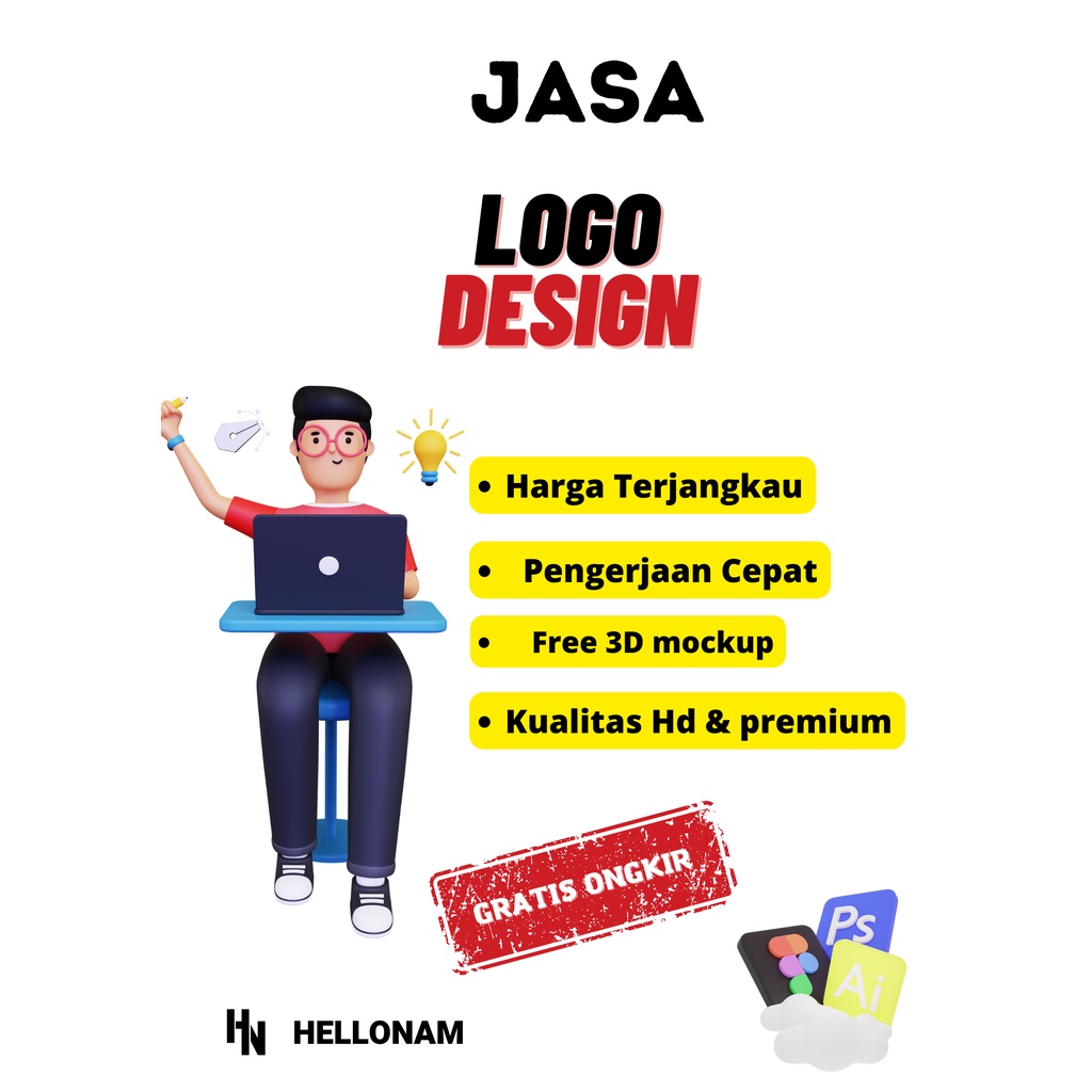 Jual JASA LOGO DESIGN PROFESIONAL / CUSTOM LOGO BERBAGAI KONSEP | Free ...