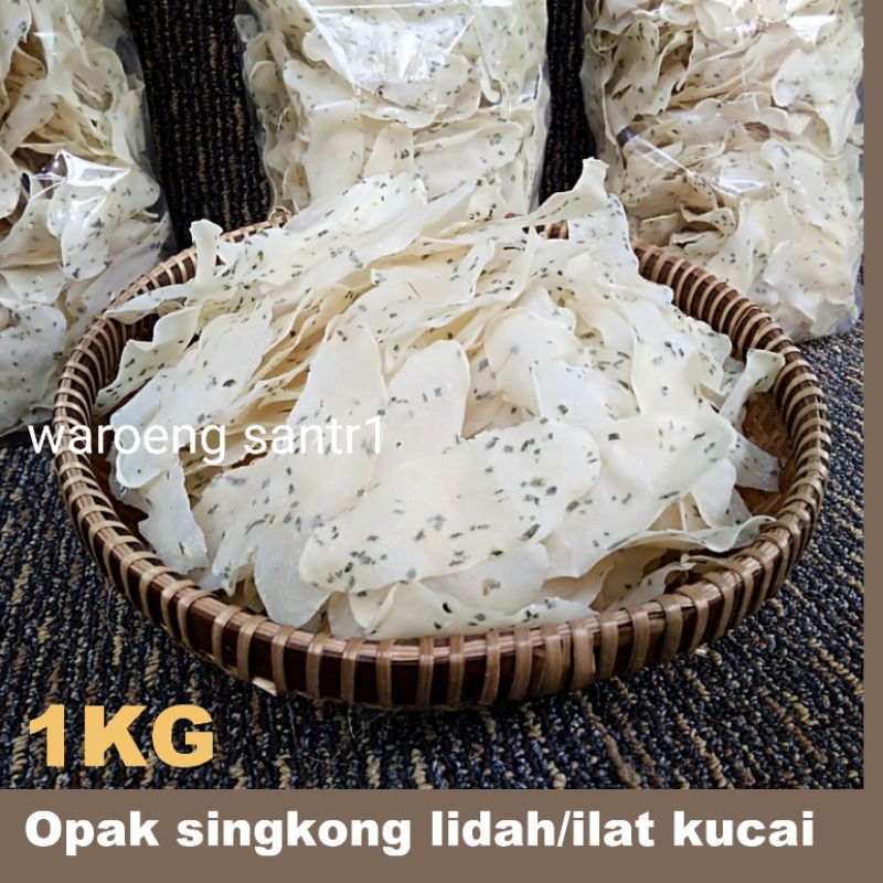 Jual Keripik opak singkong lidah ilat kucai wonosobo mentah tipis ...