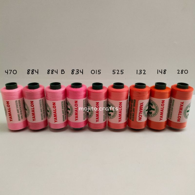 Jual 1 Buah Benang Jahit Yamalon Variasi Pink Orange / Benang Pink ...