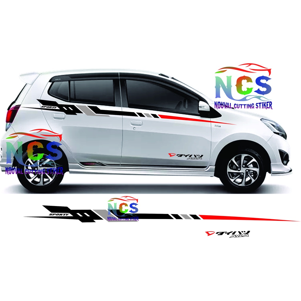 Jual NEW STIKER MOBIL sticker variasi body samping mobil ayla cutting ...