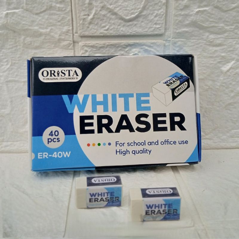 Jual Stip/ Penghapus/ Eraser Kecil Orista Putih ER-40W/ Hitam ER-40B ...