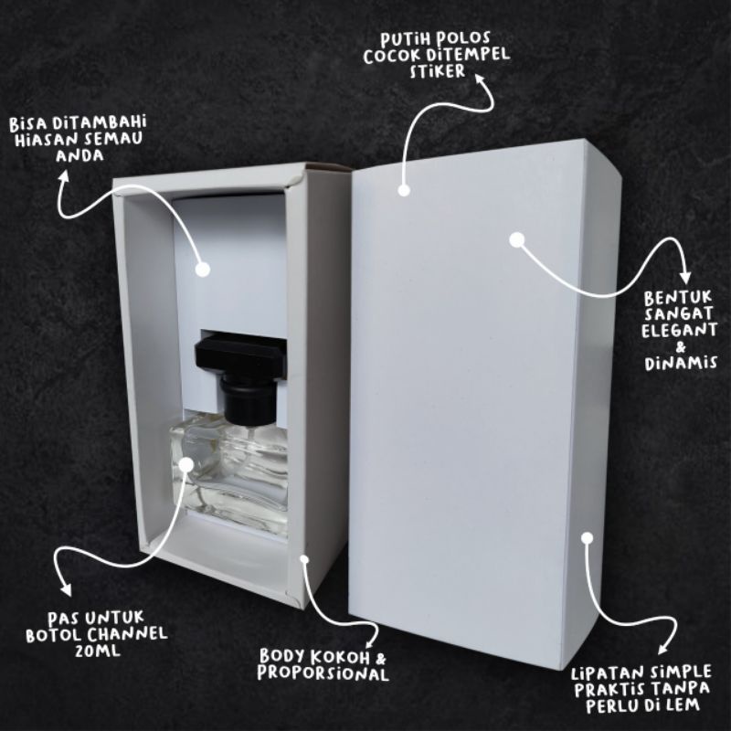 Jual Box SLIDING channel 20ml / SLIDE untuk botol Channel 20ml / 13X6 ...