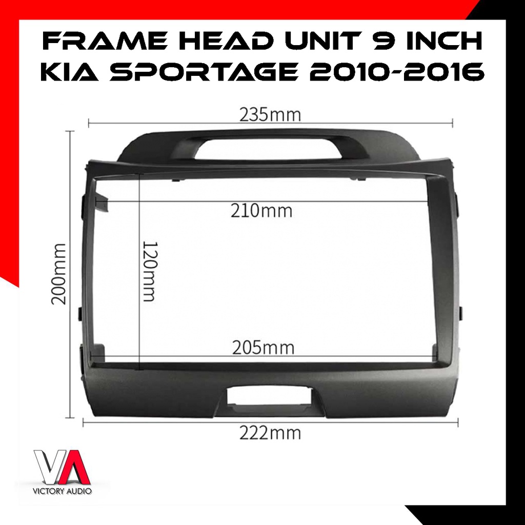 Jual Frame Head Unit Mobil 9 Inch KIA SPORTAGE 2010-2016 HIGH QUALITY 9 ...