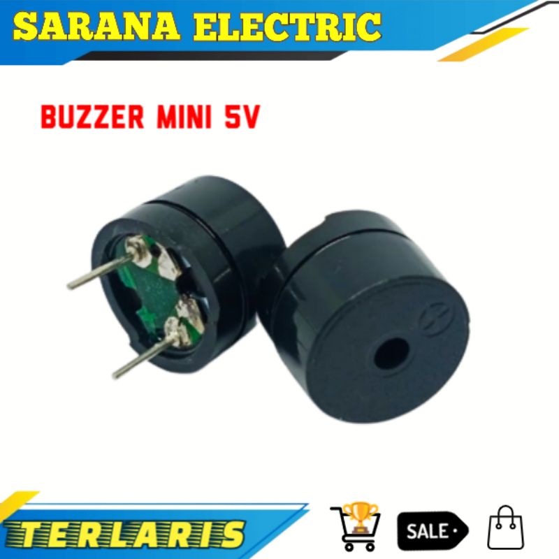 Jual PIEZO BUZZER MINI 5V PASSIVE SPEAKER BEEP MINI BUZER 5V 5 V ...