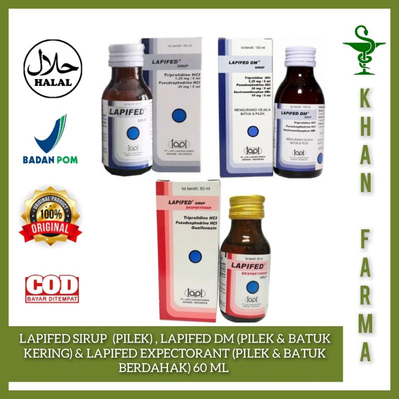 Jual LAPIFED SIRUP LAFIFED EXPECTORANT LAFIFED DM PILEK DAN BATUK ...