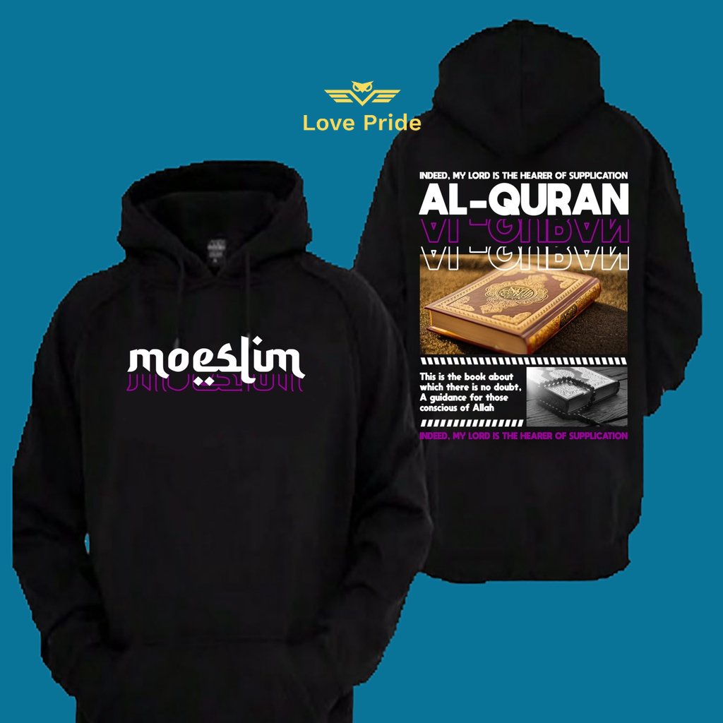 Jual Sweater Hoodie Distro Dakwah Streatwear Islami Al-Quran Moeslem ...