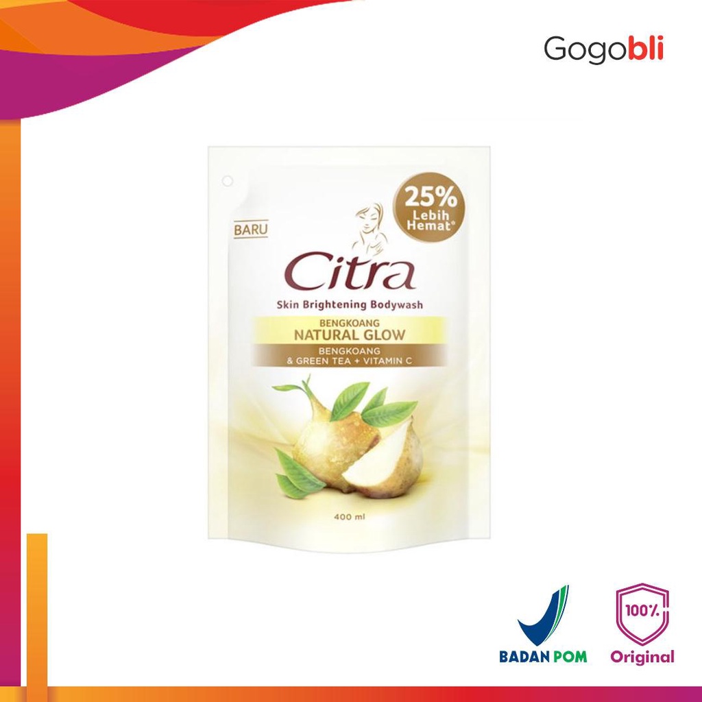 Jual Citra Skin Brightening Bodywash Bengkoang Natural Glow Pouch 400ml ...