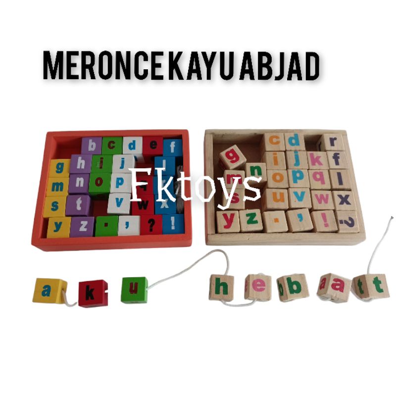 Jual Meronce Balok HURUF_mainan edukasi | Shopee Indonesia