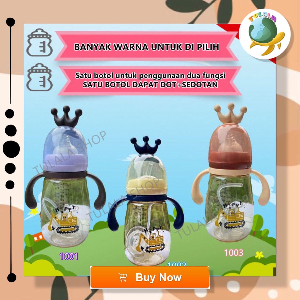 Jual [TULALA SHOP]Botol Minum Anak/Botol 2 IN 1 Dot dan sedotan ...