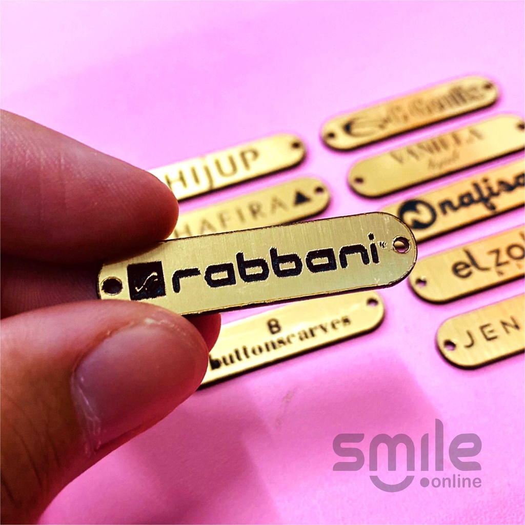 Jual LABEL GRAVOPLY CUSTOM DESAIN REBRANDING MERK HIJAB JILBAB KERUDUNG ...