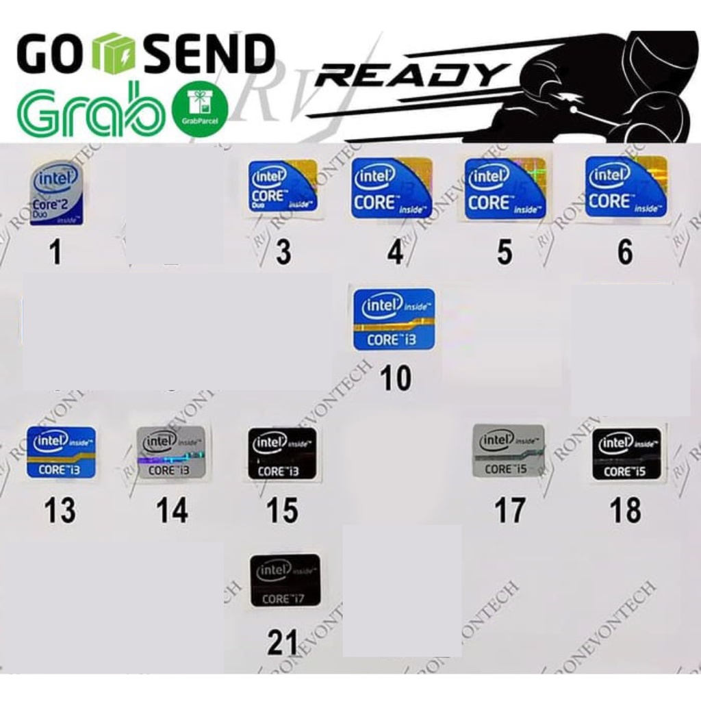 Jual Logo Stiker Sticker Intel Core Kaby Lake NVIDIA AMD Radeon Energy ...