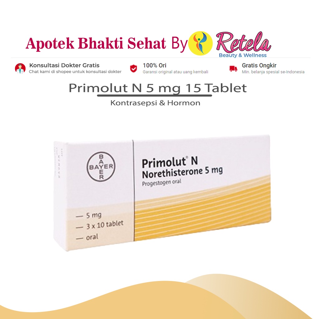 Jual PRIMOLUT N 5MG 1 STRIP 15 TABLET | Shopee Indonesia
