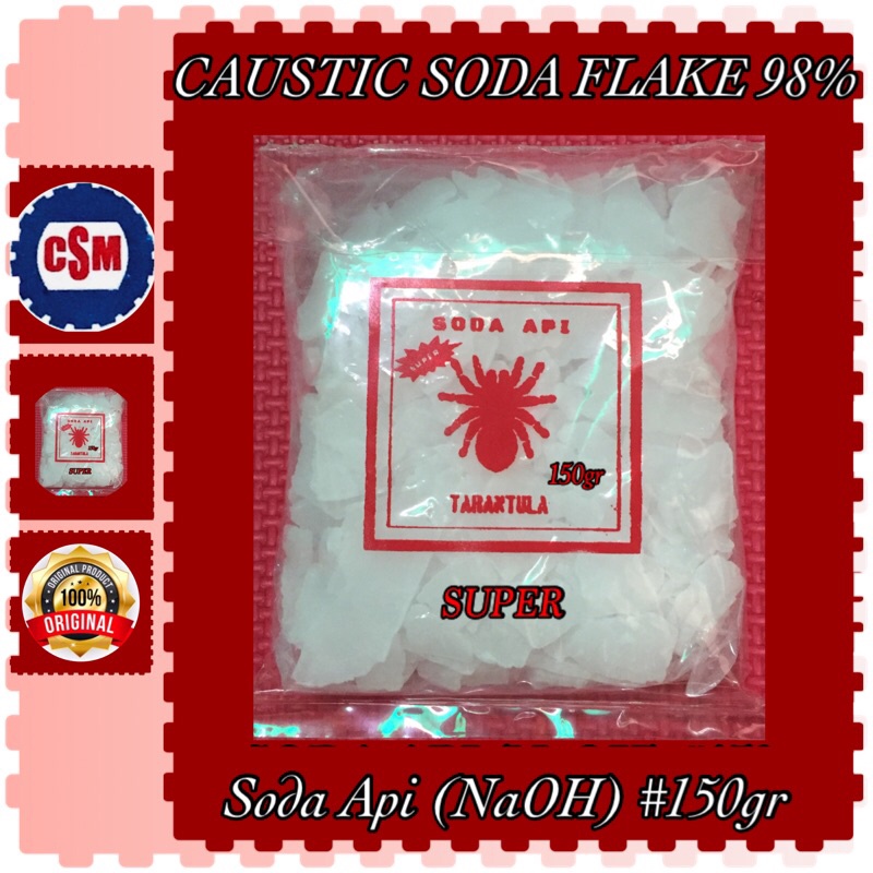 Jual CAUSTIC SODA FLAKE 98% SUPER (SODA API/Naoh) #150g | Shopee Indonesia