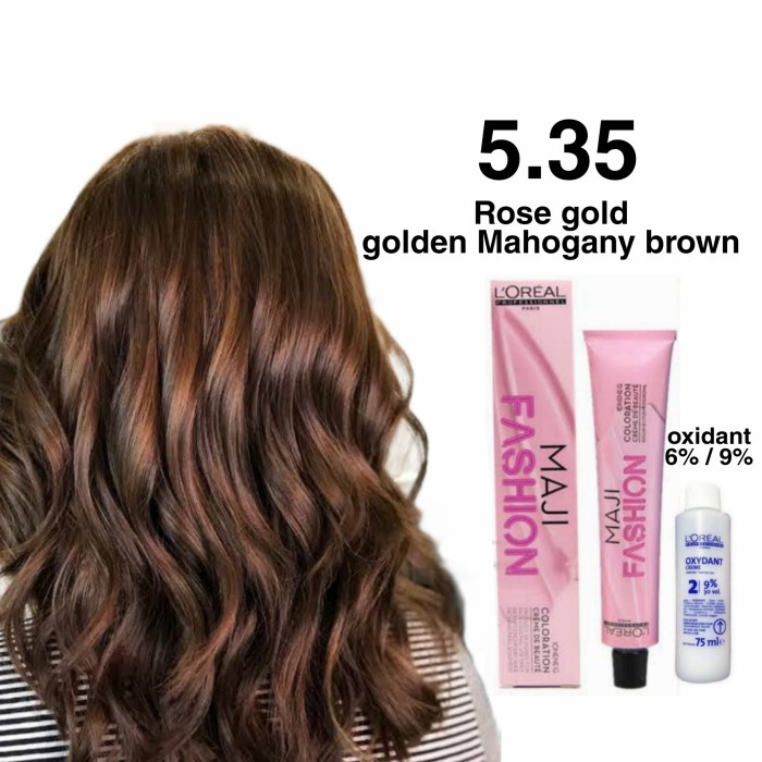 Jual Colo Loreal Majirel 5.35 Light Golden Mahogany Brown / Pewarna ...