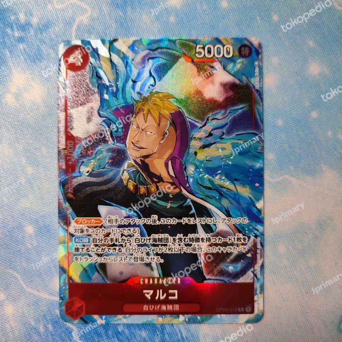 Jual one piece tcg marco the phoenix OP02-018 Parallel R original | Shopee Indonesia