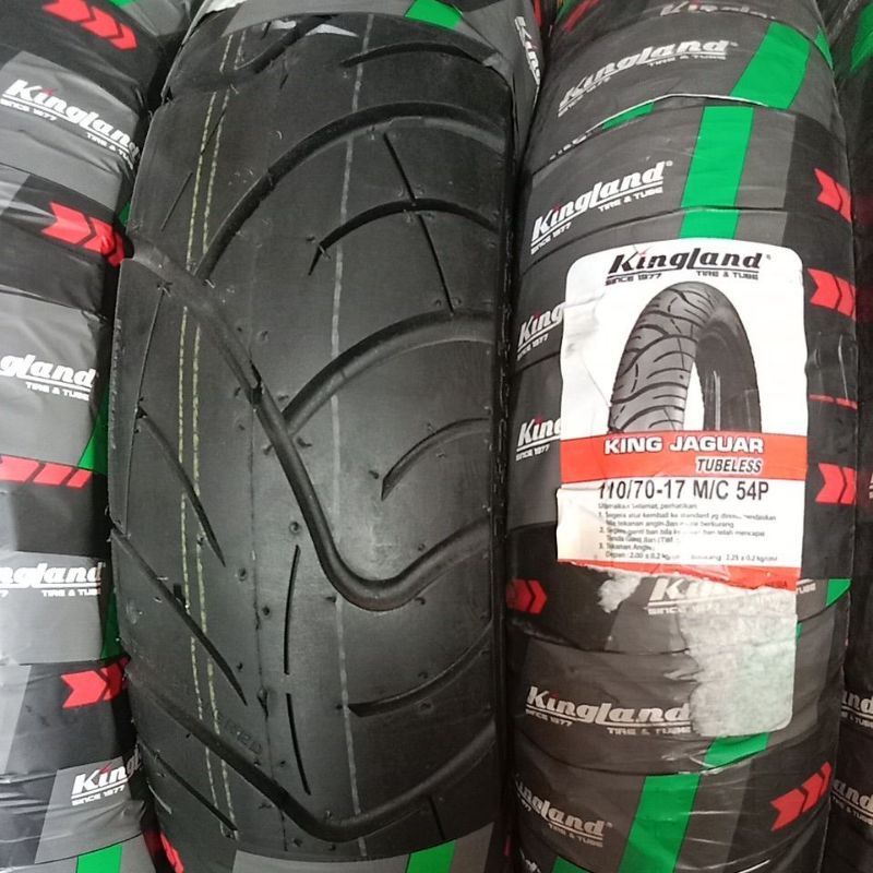 Jual Ban motor merek kingland jaguar ukuran 110/70-17 tubeles | Shopee ...