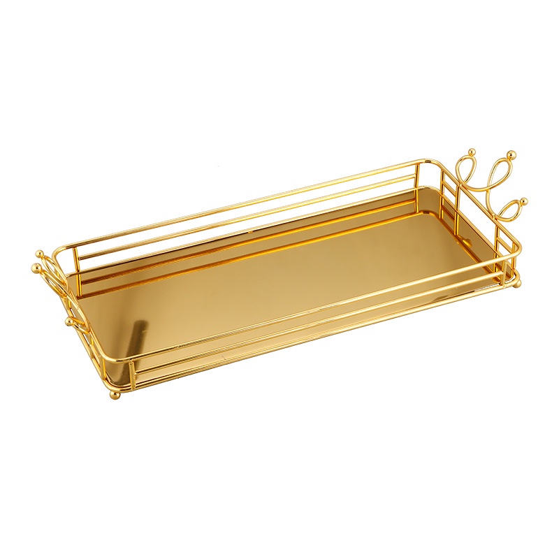 Jual Mi.more Rectangle Tray Besar 43cm/36cm Nampan Nordic Gold Metal ...