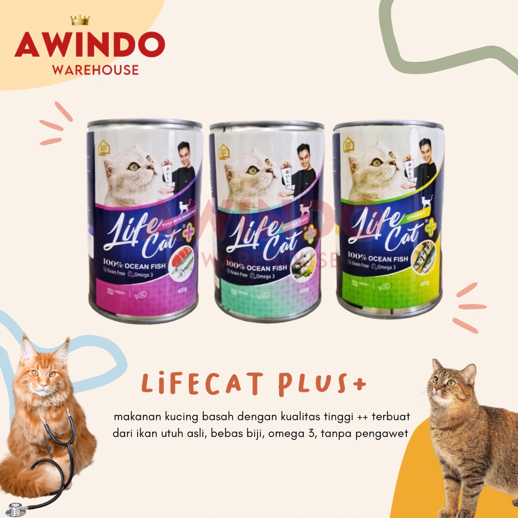 Jual LIFECAT PLUS - Makanan Kaleng Basah Kucing Life Cat Plus Cat Food ...