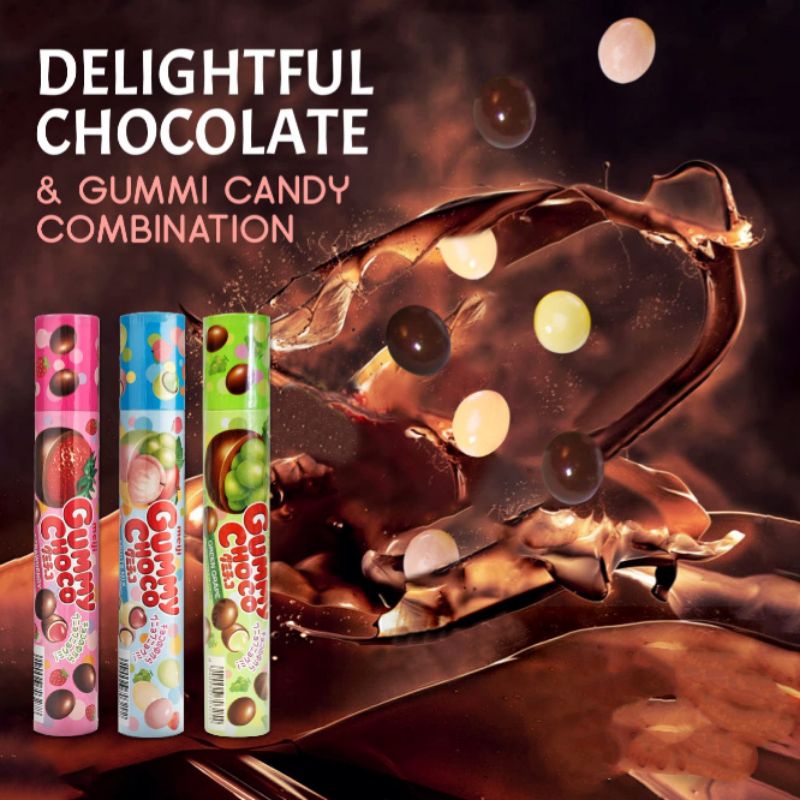 Jual SALE Gummy Choco Tube Coklat Meiji Permen Coklat Meiji 50 gr Ori ...