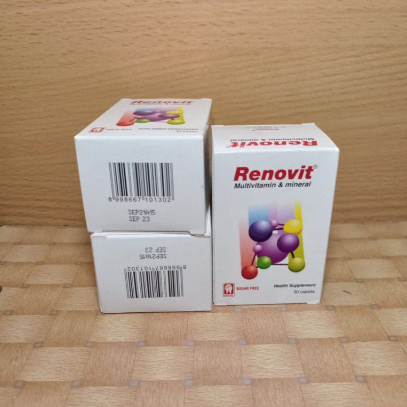 Jual RENOVIT 1BOTOL ISI 30 CAP MULTIVITAMIN MINERAL | Shopee Indonesia