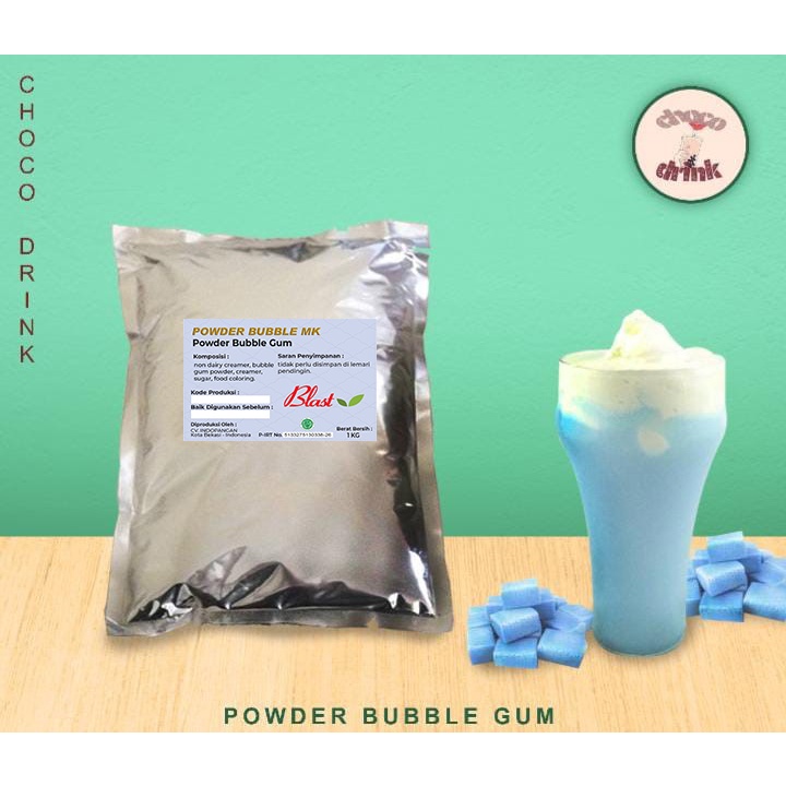Jual Powder BUBBLE GUM - Bubuk Minuman 1 KG - BLAST ( Creamer + Gula ) | Shopee Indonesia