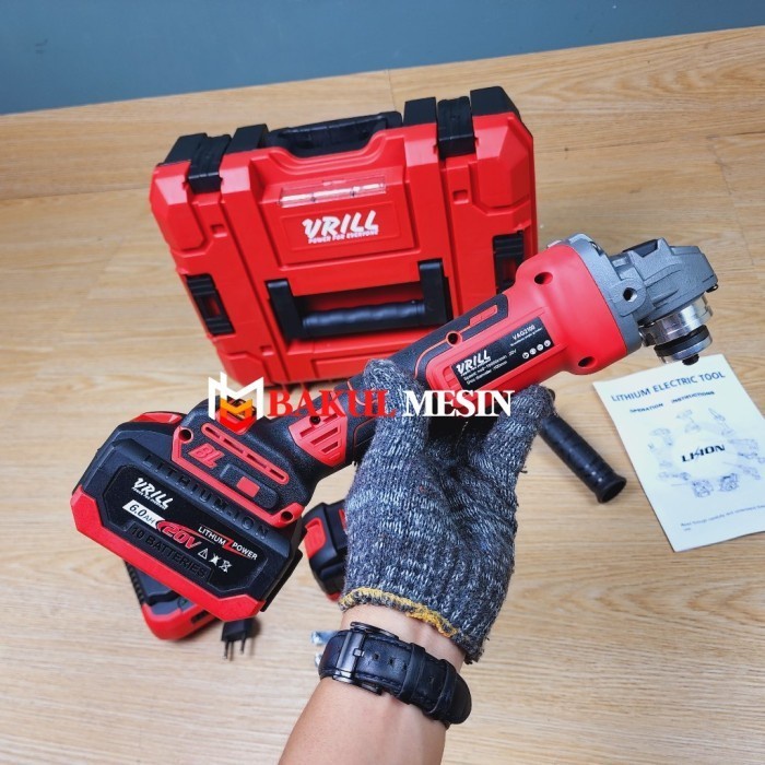 Jual Gerinda Vrill Vag2100 Cordless Angle Grinder Mesin Gerinda Baterai ...