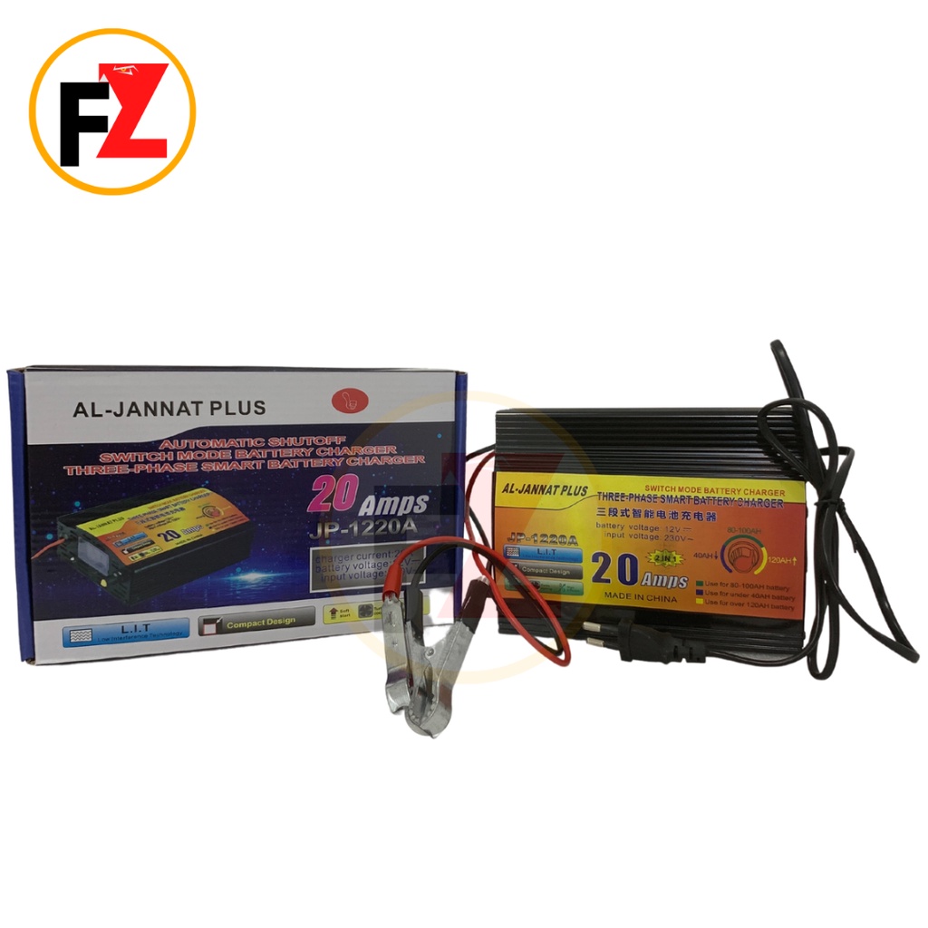 Jual AL-JANNAT PLUS CHARGER AKI 12V 20A / 12 Volt 20 Ampere | Shopee Indonesia