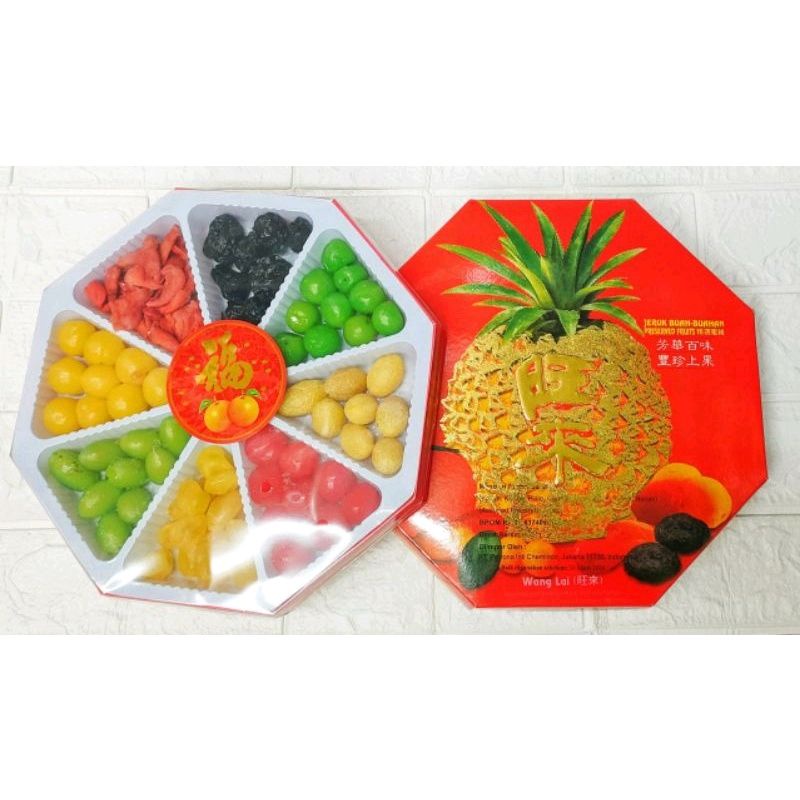 Jual Manisan segi delapan Aneka Buah Imlek Kotak / Manisan Imlek Wang ...