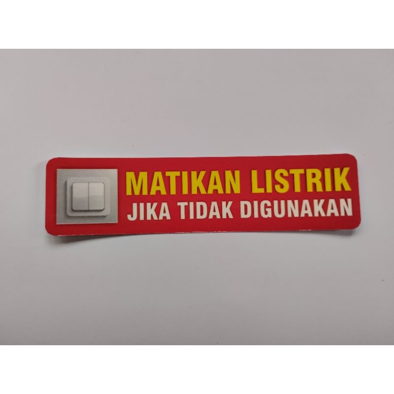 Jual Stiker Matikan Listrik (13 cm x 3 cm) | Shopee Indonesia