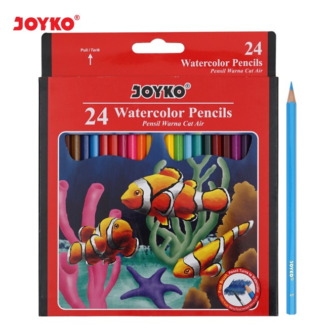 Jual Pensil Warna Watercolour Joyko WCP-111 24 Warna Pencil Hexagonal ...