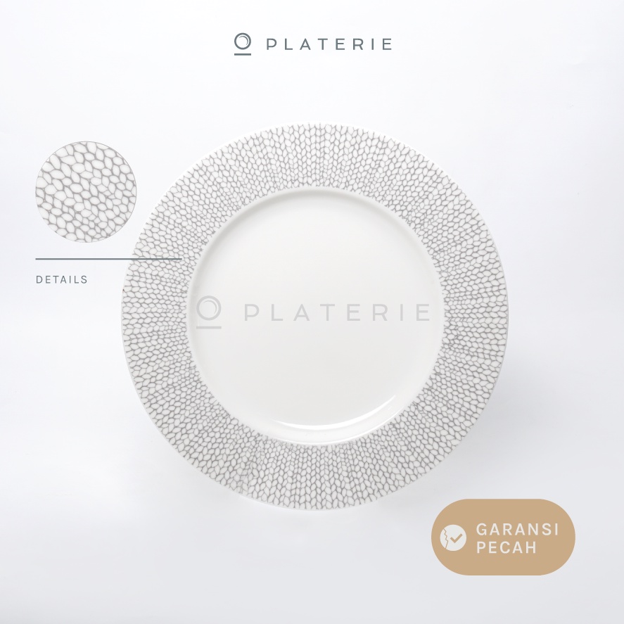 Jual PLATERIE Piring Dinner Plate Fine China 10.5 Inch / 27.5cm FC ...