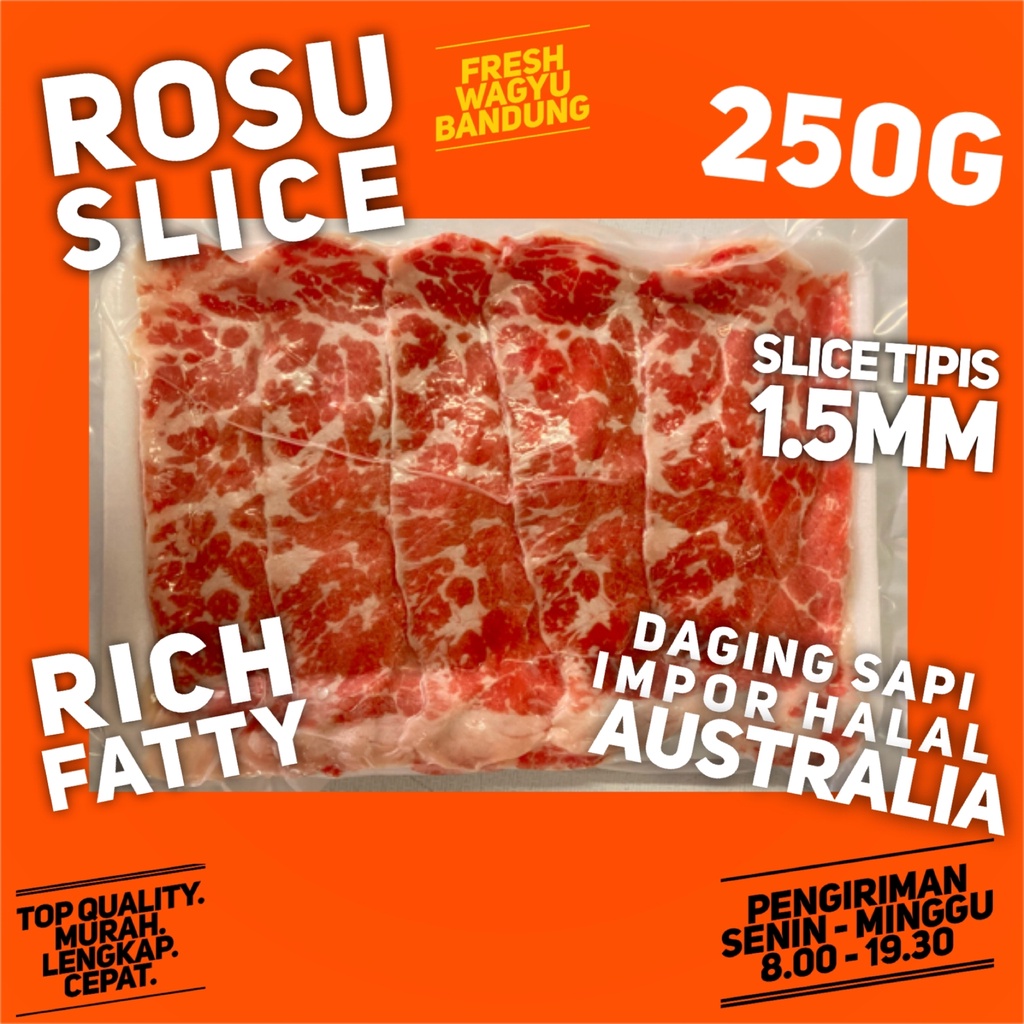 Jual ROSU BEEF SLICE CHUCK CREST DAGING SAPI SLICE HALAL IMPOR AUS ...