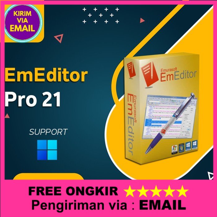 Jual Software Editor Teks: Emurasoft EmEditor Professional 21 [Win ...