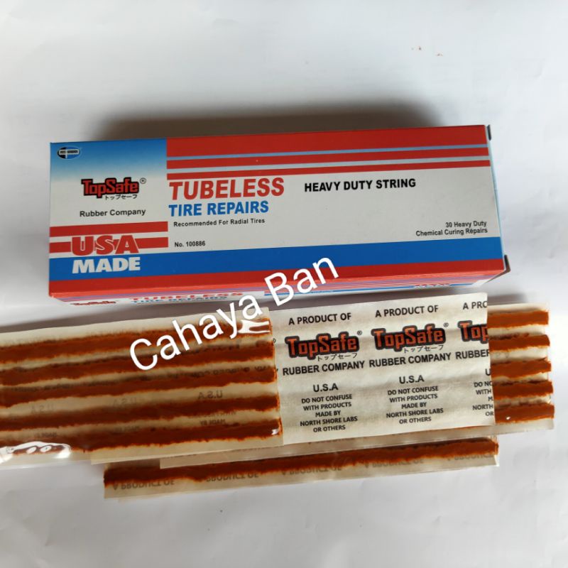 Jual Karet TopSafe top safe cacing tambal ban tubeless | Shopee Indonesia