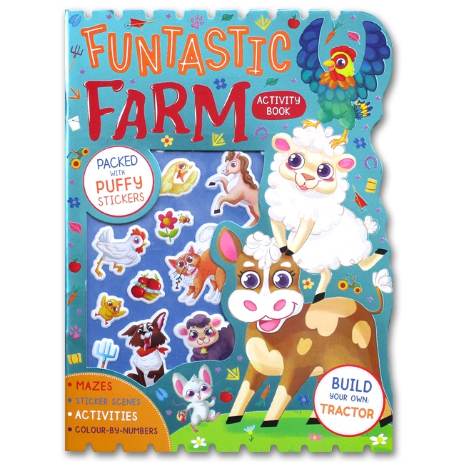 Jual Funtastic Farm Activity Book Packed With Puffy Stickers | Shopee ...