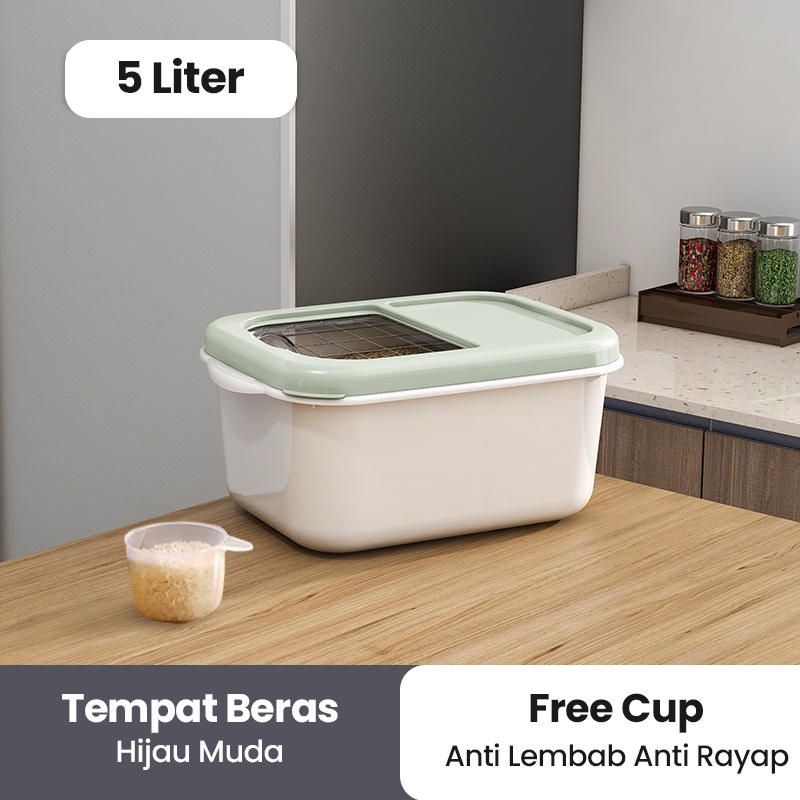 Jual Greenland Tempat Beras Kacang 5kg / 7.5kg / 10kg Rice Box Tempat ...