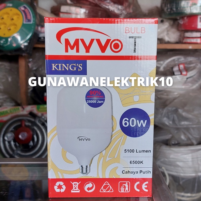 Jual LAMPU LED MYVO KINGS 60 WATT, MYVO KINGS 60W, BERGARANSI 1 TAHUN | Shopee Indonesia