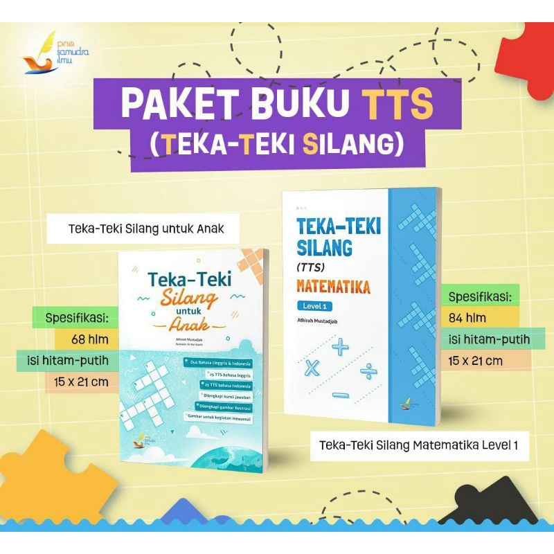 Jual TEKA-TEKI SILANG (TTS) UNTUK ANAK DAN TEKA TEKI MATEMATIKA LEVEL 1 ...