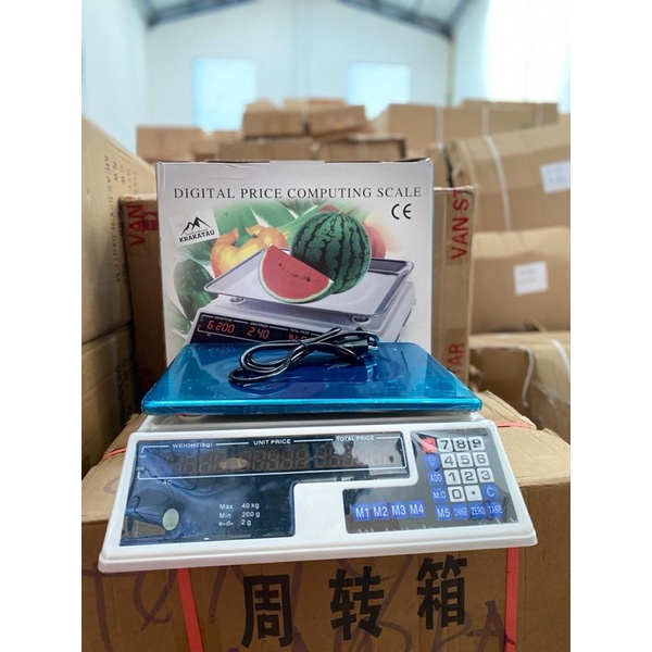 Jual Timbangan Buah Digital 40KG - Digital Computing Scale Double Display | Shopee Indonesia