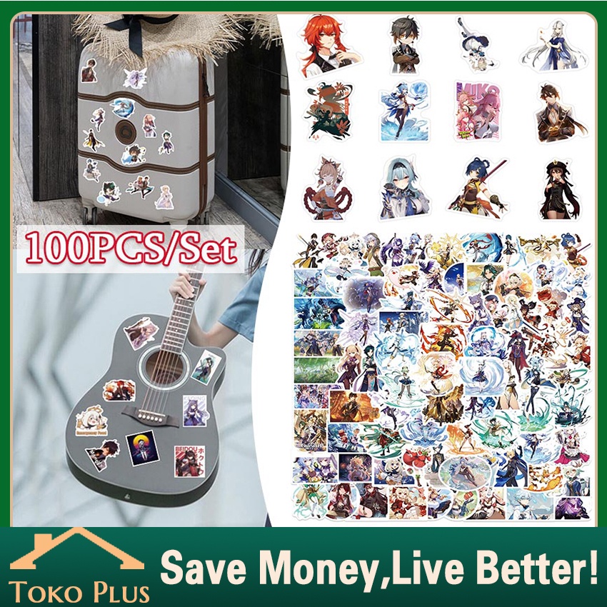 Jual 100Pcs Sticker Genshin Impact Tahan Air / Stiker Anime / Stiker ...