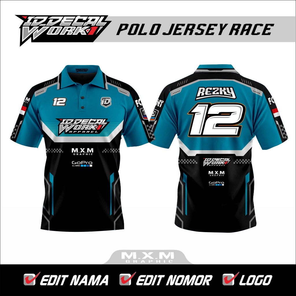 Jual jersey polo kaos wangki baju racing kerah fullprint custome nama ...