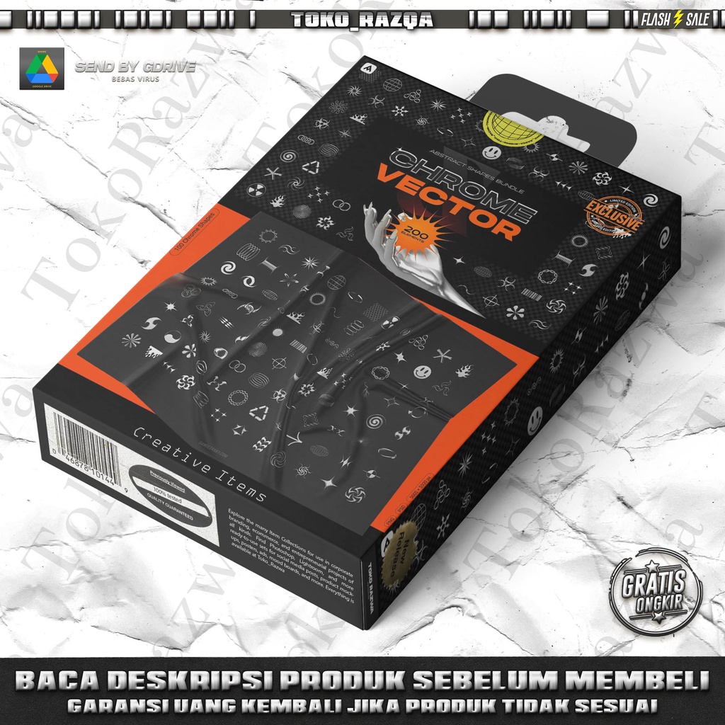 Jual Chrome & Vector Abstract Shapes Pack - PSD / AI / SVG / AI / EPS ...