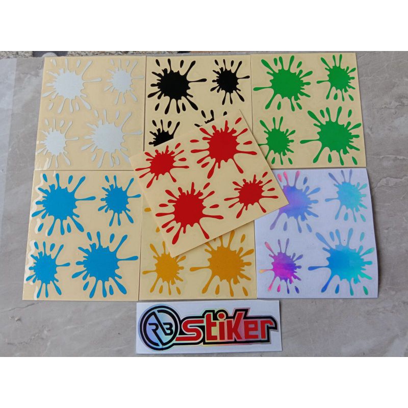 Jual Sticker bercak warna cutting stiker motor mobil helm murah ...