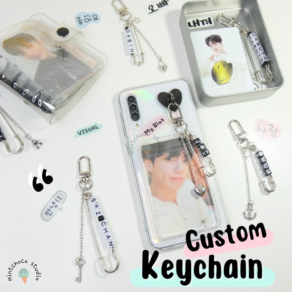 Jual Custom Initial Keychain / Gantungan Kunci Nama / Kpop Keychain ...