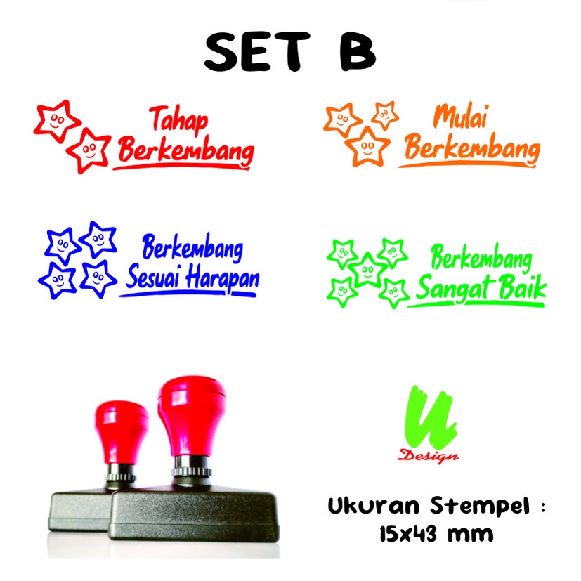 Jual Stempel Penilaian Anak TK / Paud / Bintang / Nilai / Karakter ...