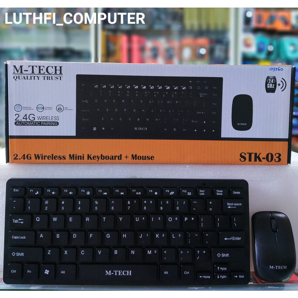 Jual MTech STK-03 Keyboard dan Mouse Wireless Mini Combo M-Tech 2.4G ...