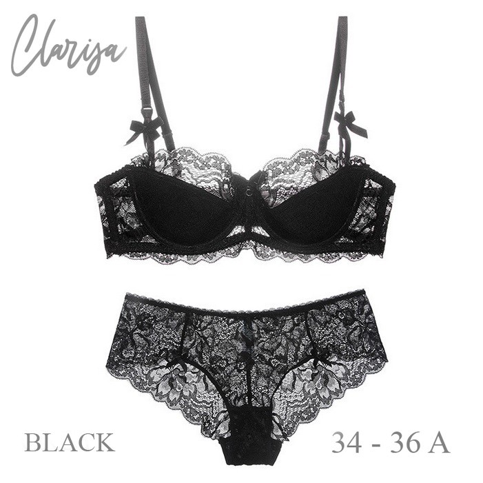 Jual (BH + CD) Bra Set dan Celana Dalam Premium Quality Clarisa 34AB ...